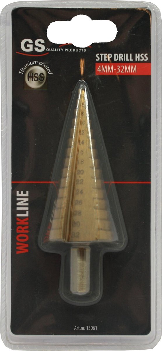 GS stappenboor 4-32mm HSS titanium - Trappenboor - Verzinkboor ...