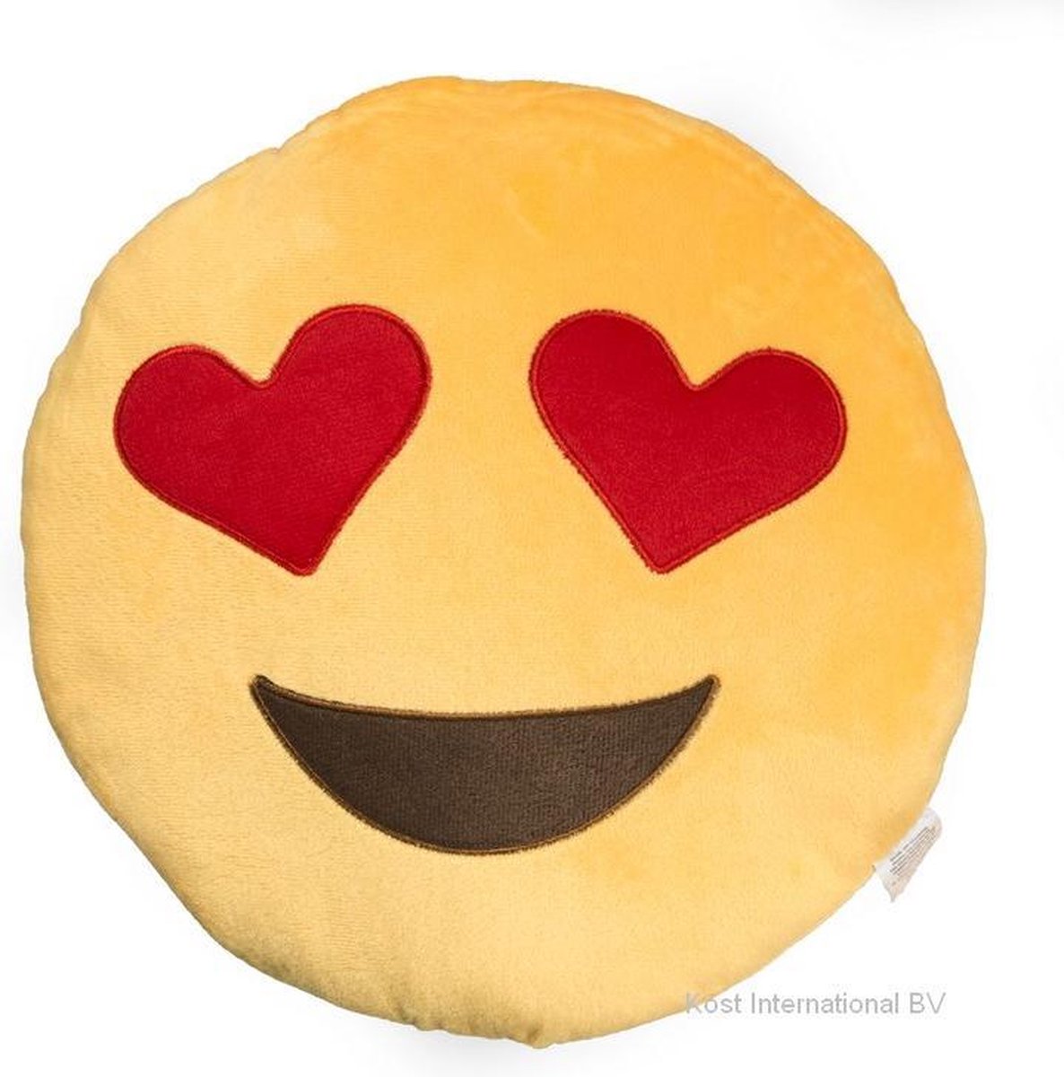 Heart Eyes - Emoji Emoticon Smiley Kussen - 35 cm | bol
