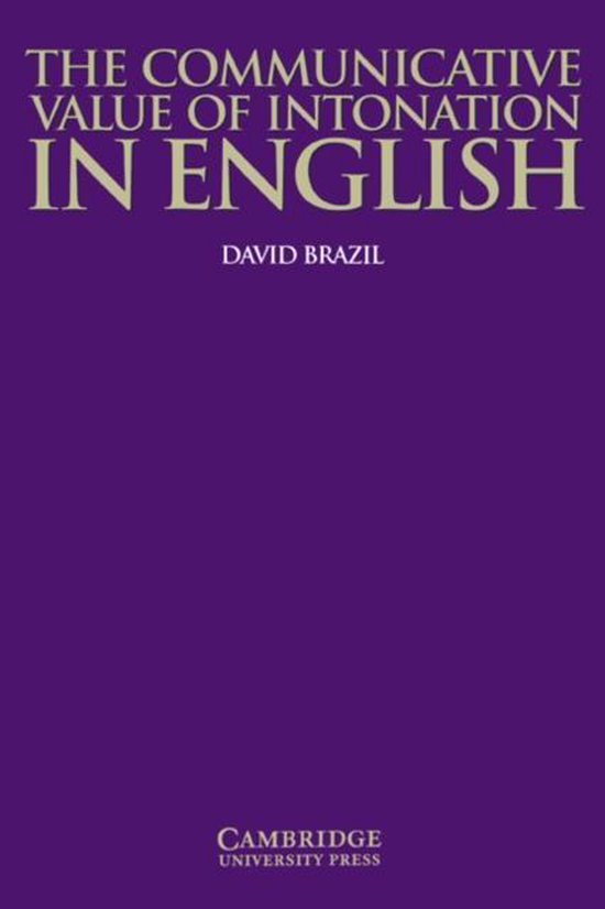 The Communicative Value of Intonation in English Book | 9780521584579 ...