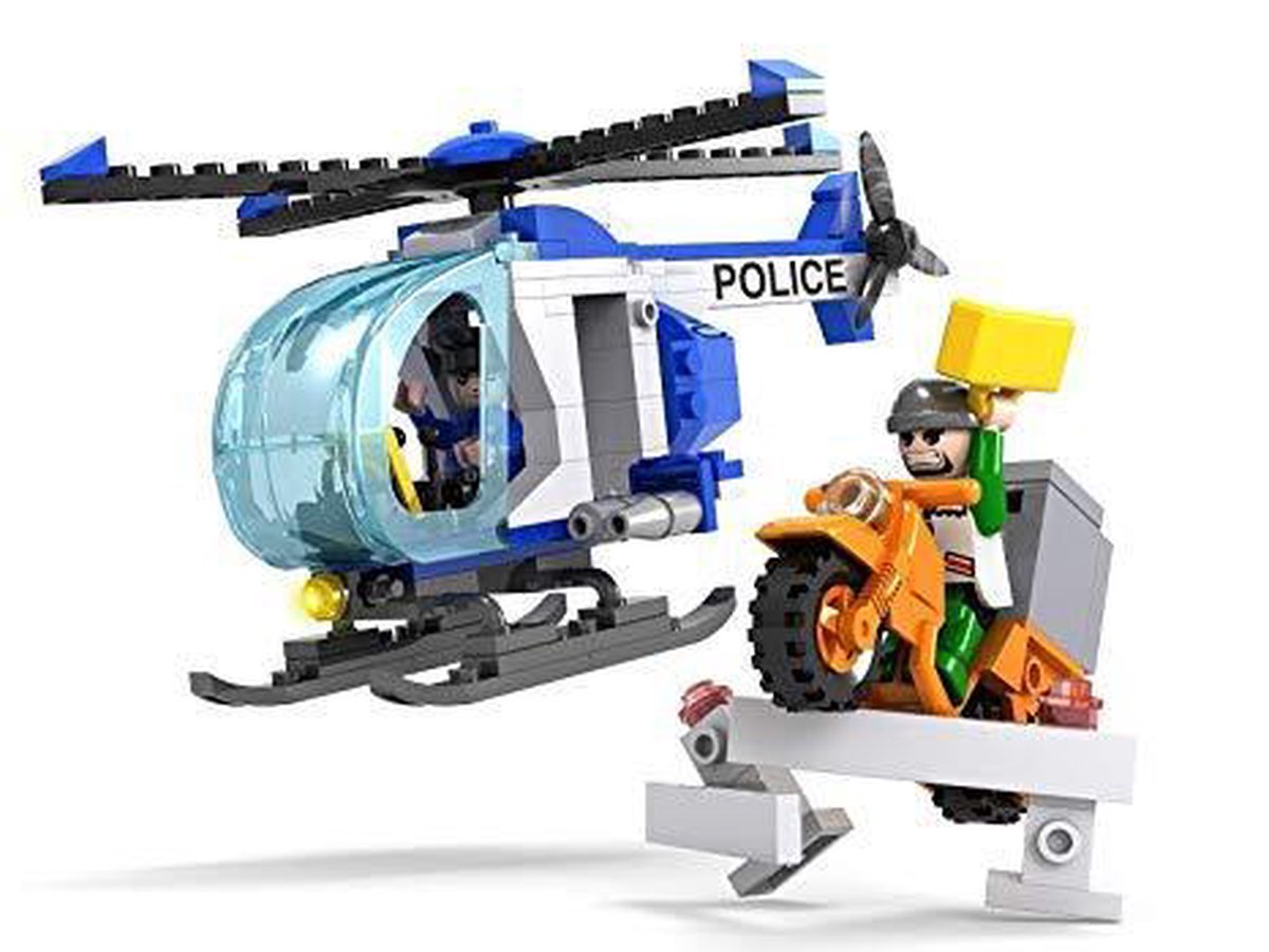 COGO 4149 Police City - Politieman op helikopter + dief op scooter ...