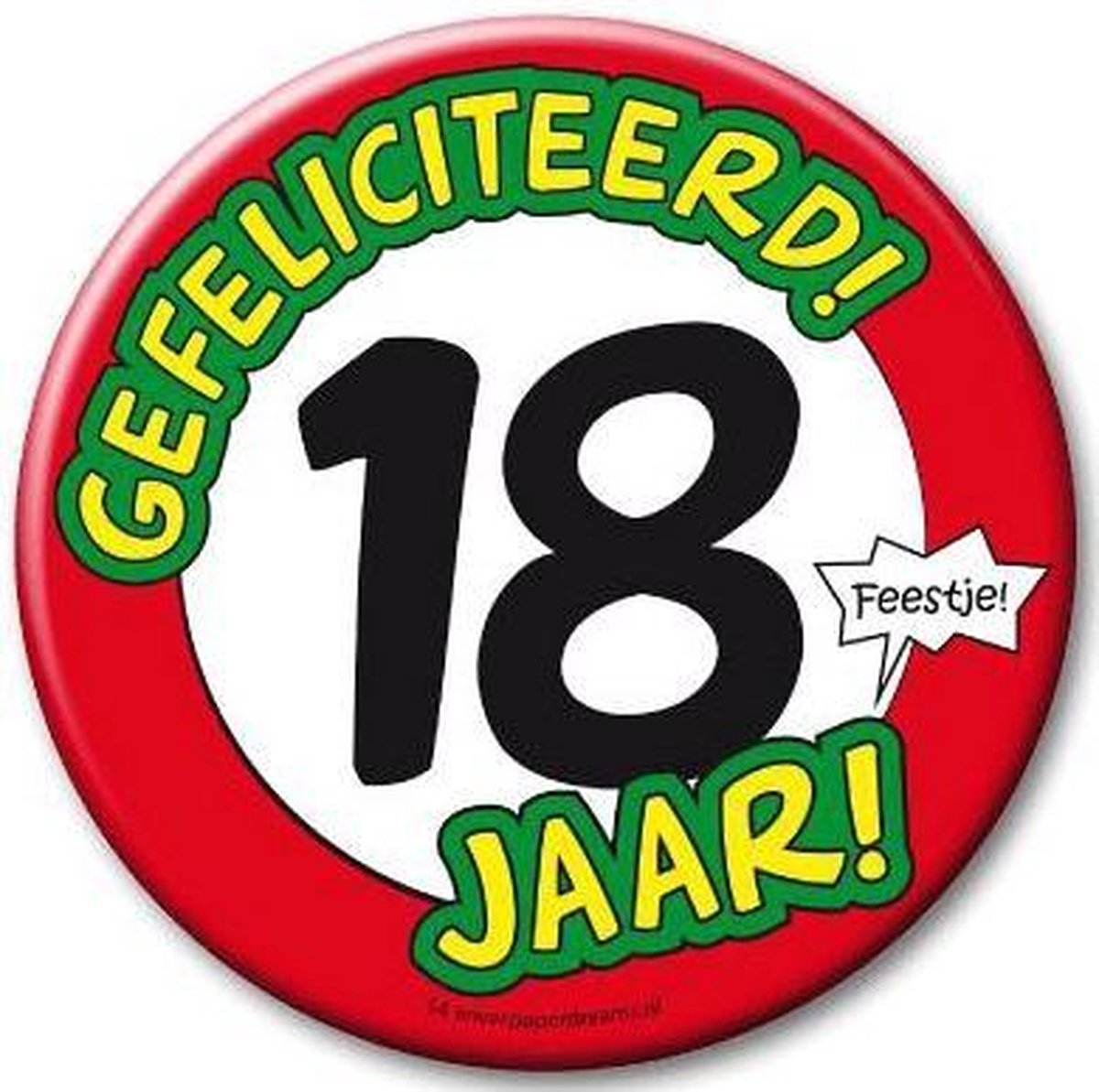 bol.com | XXL verjaardags button 18 jaar