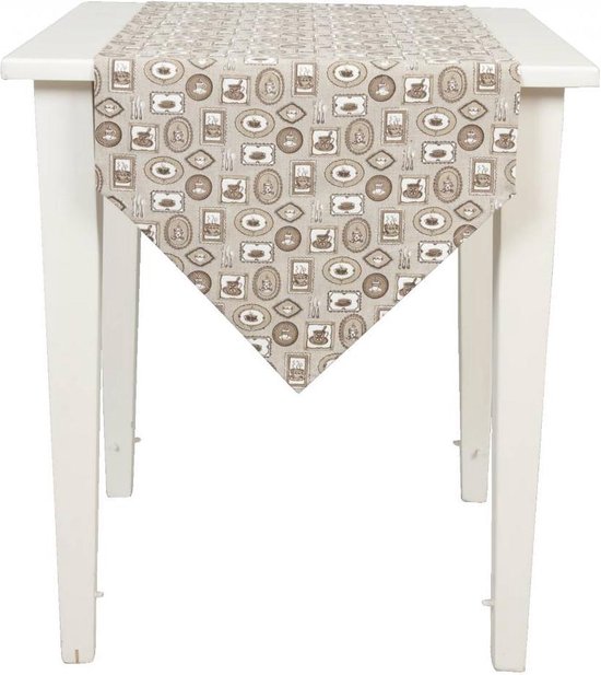 Chemin de table en coton 50 x 160 marron - COT65 | bol.com