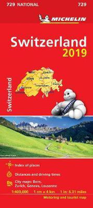Switzerland 2019 - Michelin National Map 729 | bol.com