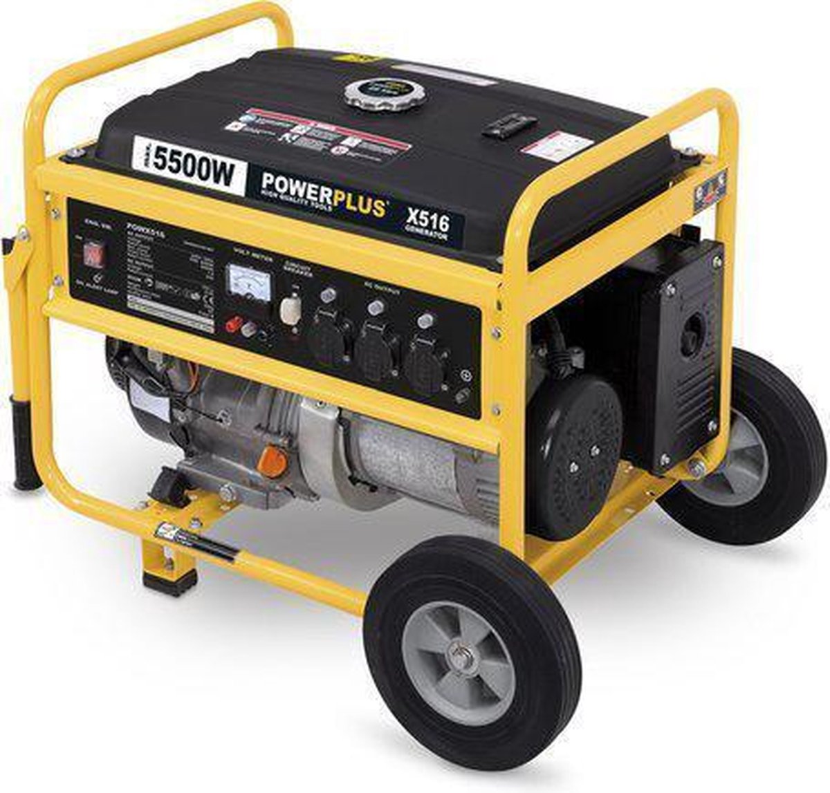 Powerplus POWX516 Benzine aggregaat - 5400W - 389ml - Verrijdbaar | bol.com