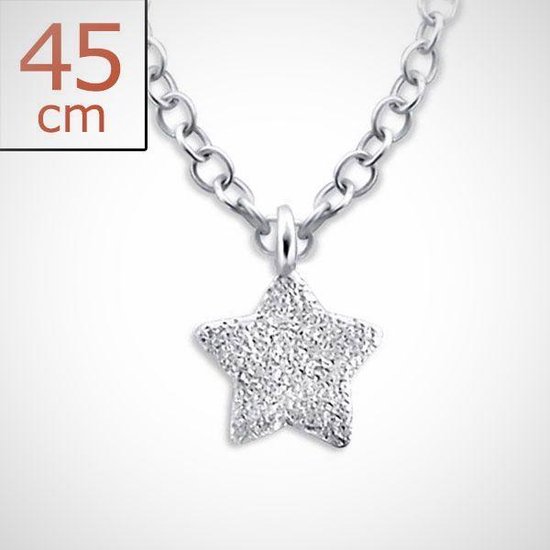Ster - Zilveren ketting 45 cm met ster hanger | bol