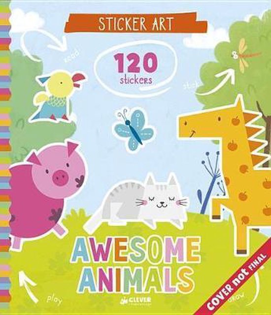 Awesome Animals Sticker Art, Clever Publishing | 9781949998412 | Boeken ...