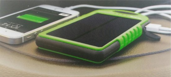 Soundlogic Solar Powerbank Zwart met zonnepaneel - 5.000 mAh | bol.com