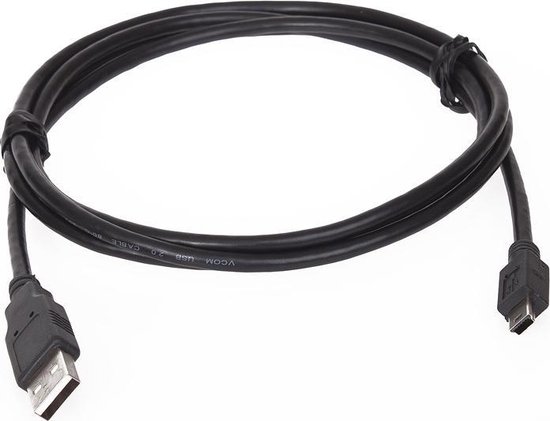 Cameleon Tethering kabel USB 2.0 A Male to Mini-B 5m Zwart | bol.com