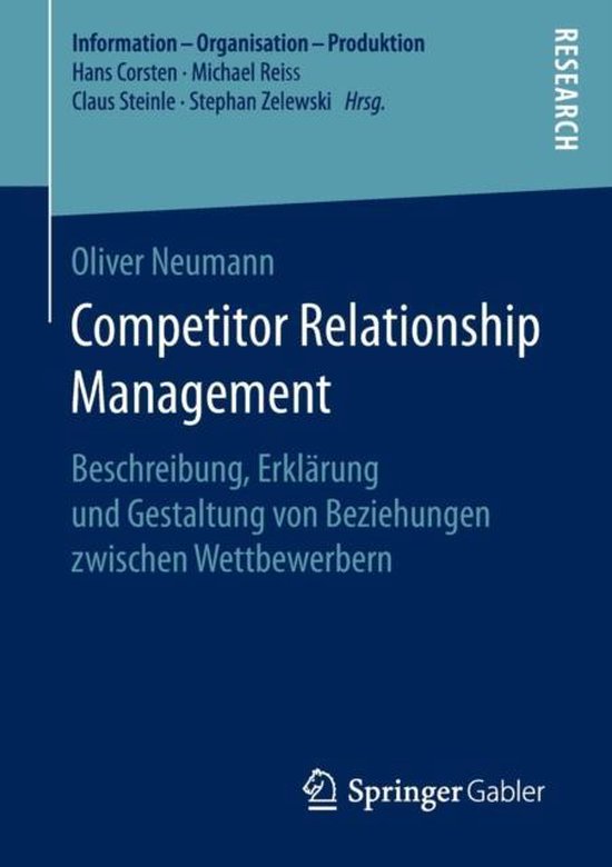 Competitor Relationship Management | 9783658152819 | Oliver Neumann ...