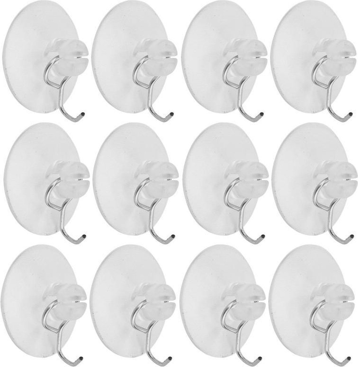 12x Zuignap haakjes 3,5 cm/ophanghaakjes/ophanghaken | bol.com