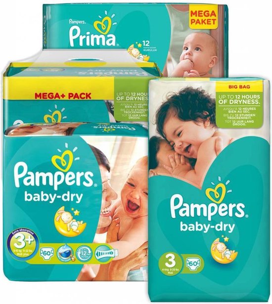Luiers Baby Dry Midi Maat 3 (4-9 kg) 62 stuks | bol.com