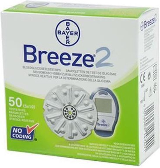 Bayer Breeze2 Teststrips (50 stuks) | bol