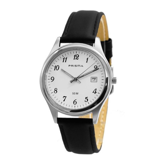 Prisma Classic P1005 - Horloge - 37 mm - Leer - Zwart | bol