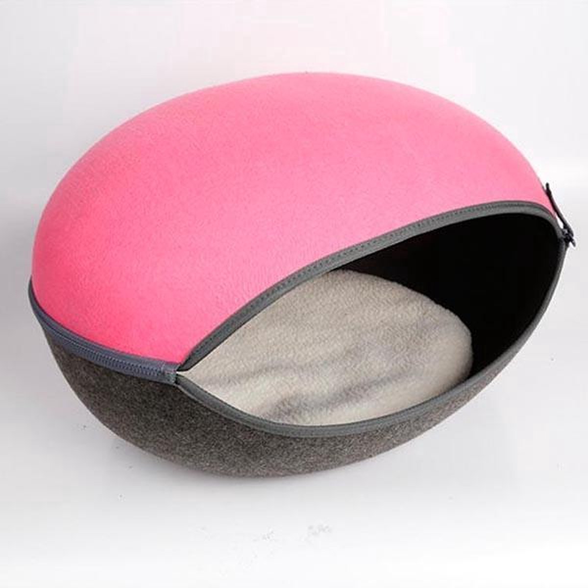 CanadianCat Company Kattenmand - Roze/Grijs - Ø 45 cm | bol.com