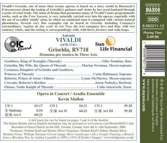 Aradia Ensemble - La Griselda (3 CD), Ainsworth | Muziek | bol