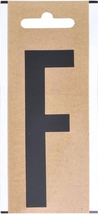 Letter sticker F zwart 10 cm | bol.com