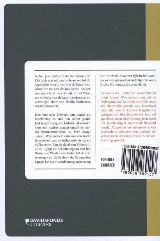 Romeinen en barbaren | 9789058269157 | Jeroen Wijnendaele | Boeken | bol