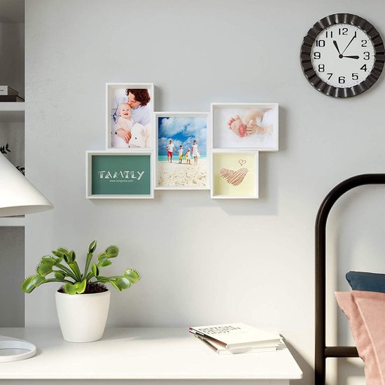Fotolijst Collage voor 5 Foto's, 10 x 15 cm (3 foto's), 13 x 18 cm (1 ...
