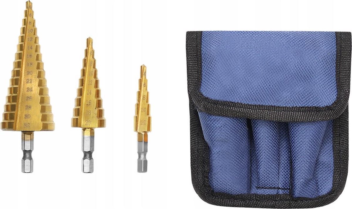 HSS Stappenboor Set - Trapboor Stappenboren - Getrapte Conische ...