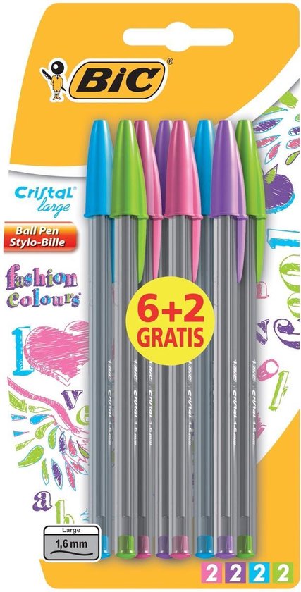 13x Bic Balpen Cristal Fashion | bol.com
