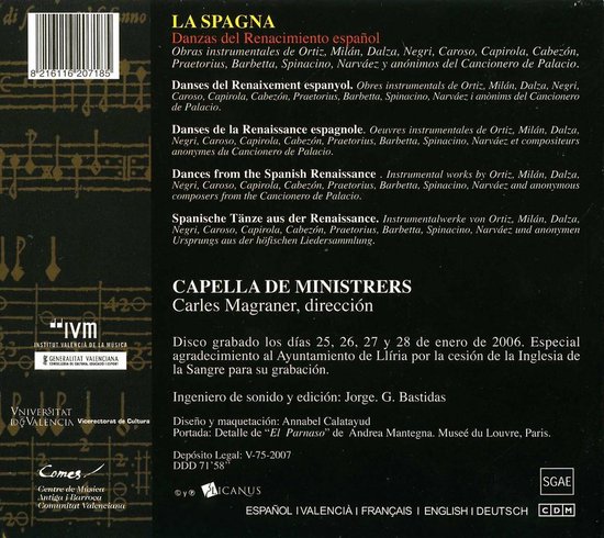 Capella De Ministrers - La Spagna (CD), Capella de Ministrers | Muziek ...