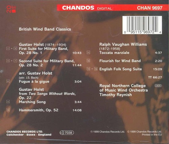 British Wind Band Classics - Holst, Vaughan Williams / Reynish et al ...