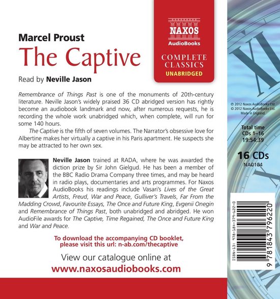Neville Jason - Proust: The Captive (16 CD), Neville Jason | Muziek ...
