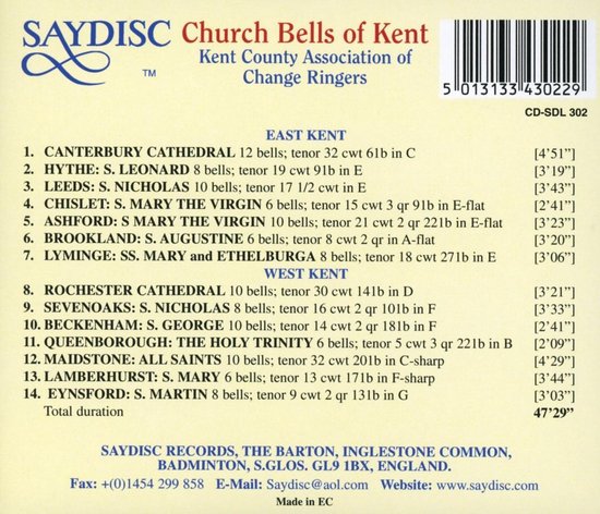 Church Bells Of Kent, various artists | CD (album) | Muziek | bol.com