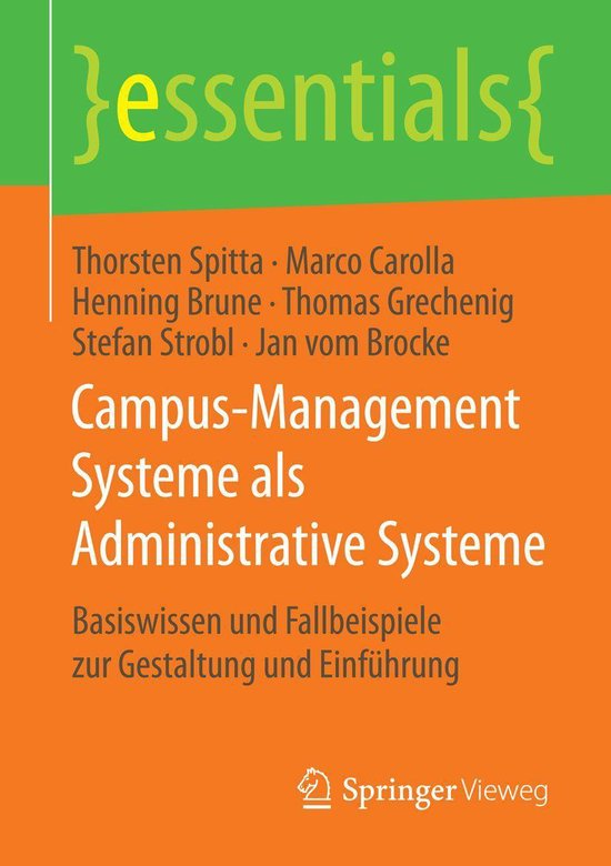 essentials - Campus-Management Systeme als Administrative Systeme (ebook), Thorsten... | bol.com