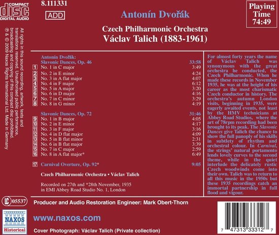 Czech Philharmonic Orchestra - Dvorák: Slavonic Dances (CD), Libor Pesek | Muziek | bol