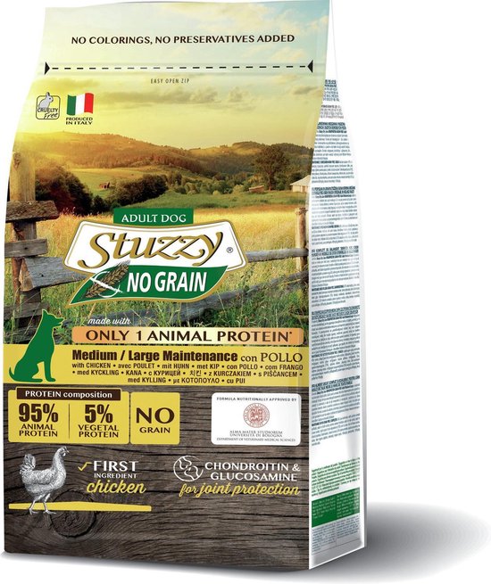 Stuzzy - Monoprotein - droogvoer - kip - 3KG | bol