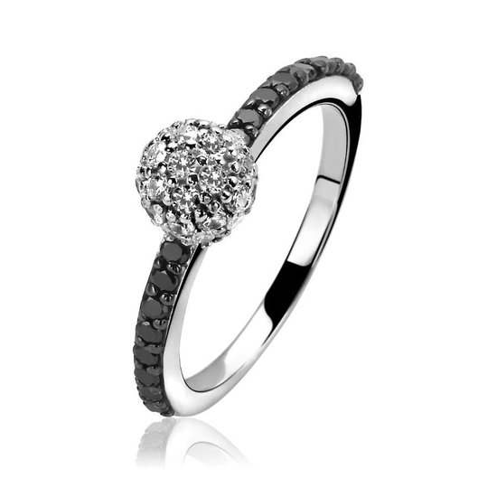 ZINZI zilveren ring zwart ZIR1015Z | bol