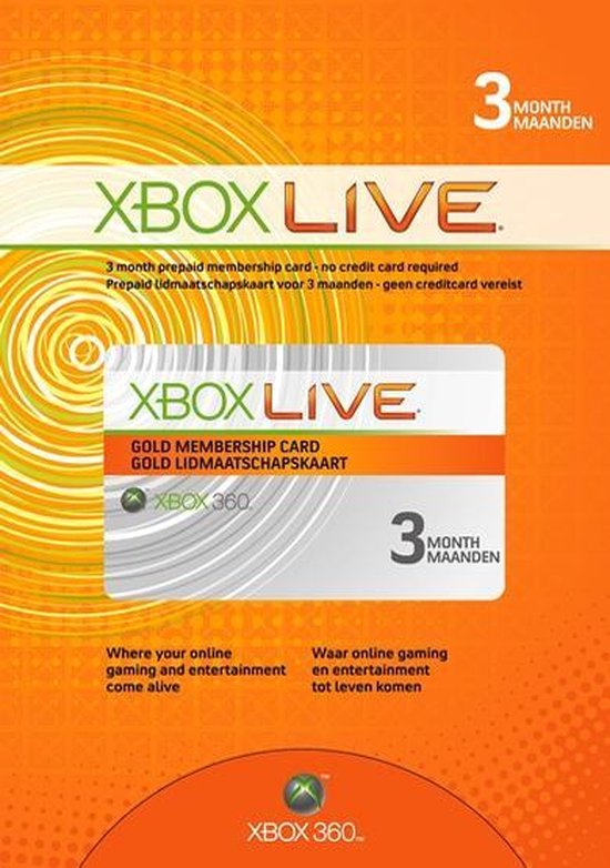 Xbox 360 Live Gold 3 Maanden | bol.com