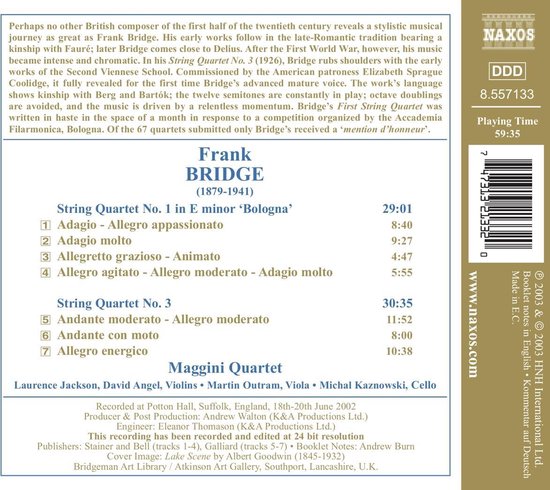 Maggini Quartet - String Quartets 1 & 3 (CD), Maggini Quartet | Muziek | bol.com