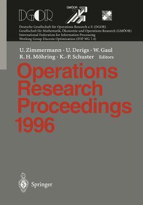 Operations Research Proceedings | 9783540626305 | Boeken | bol.com