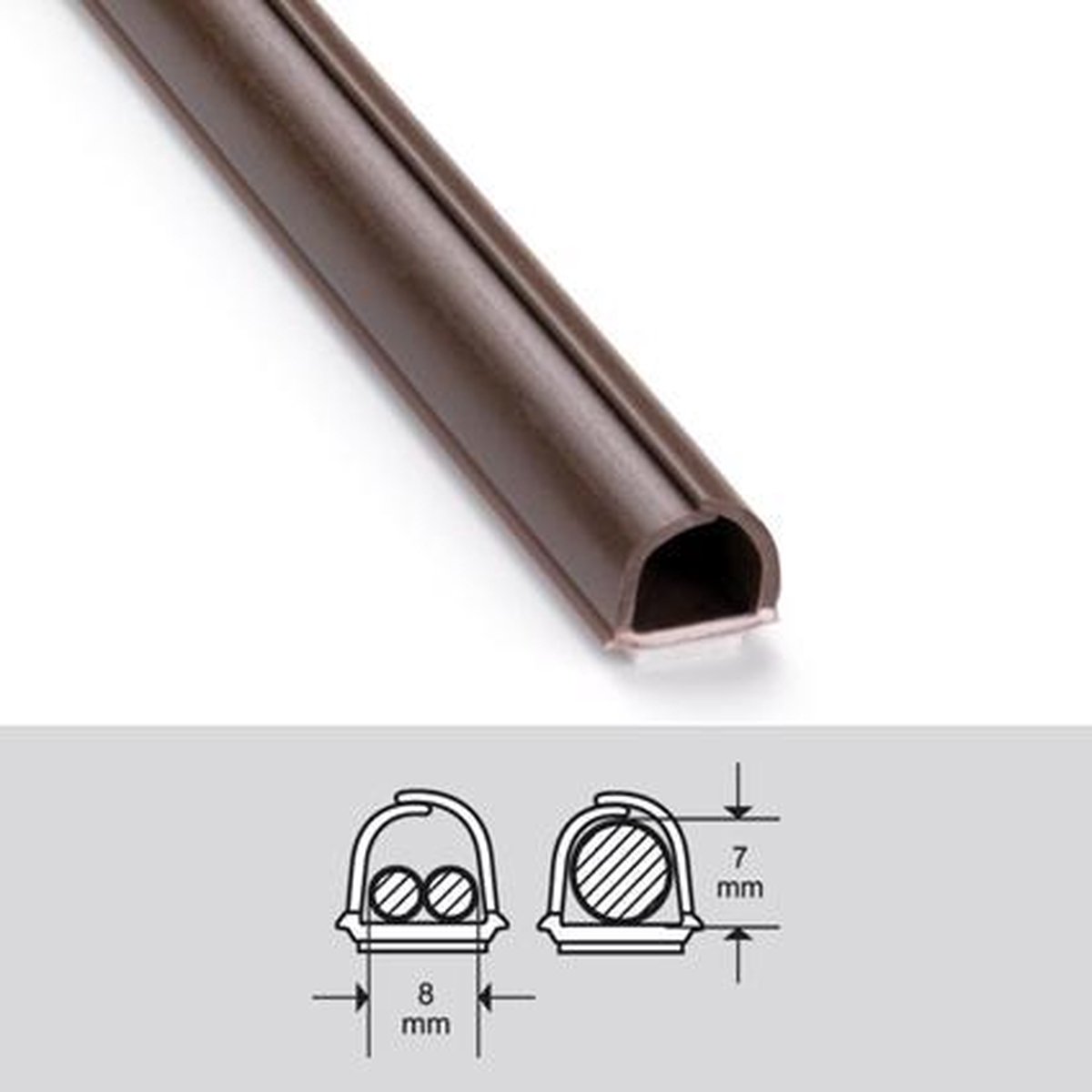 Inofix Cablefix Flexibel 2201 Donker bruin 8 x 7 mm Zelfklevend) (4x1M ...