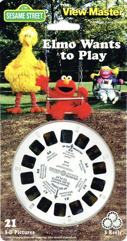View-Master Elmo wil spelen - 3 schijfjes TYCO - 1992 | bol