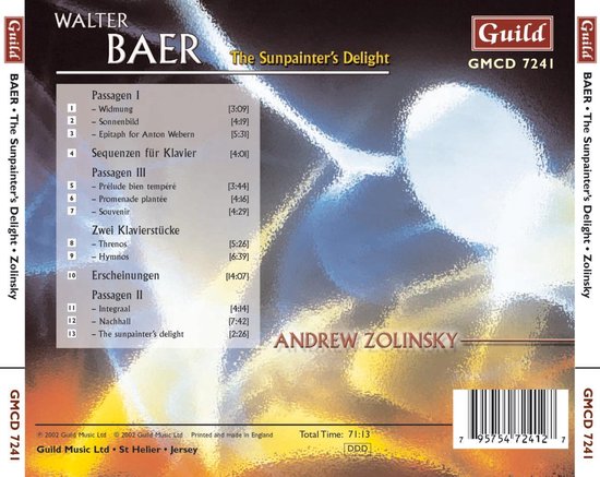 Bar Klavierwerke, Andrew Zolinsky - Piano | Muziek | bol