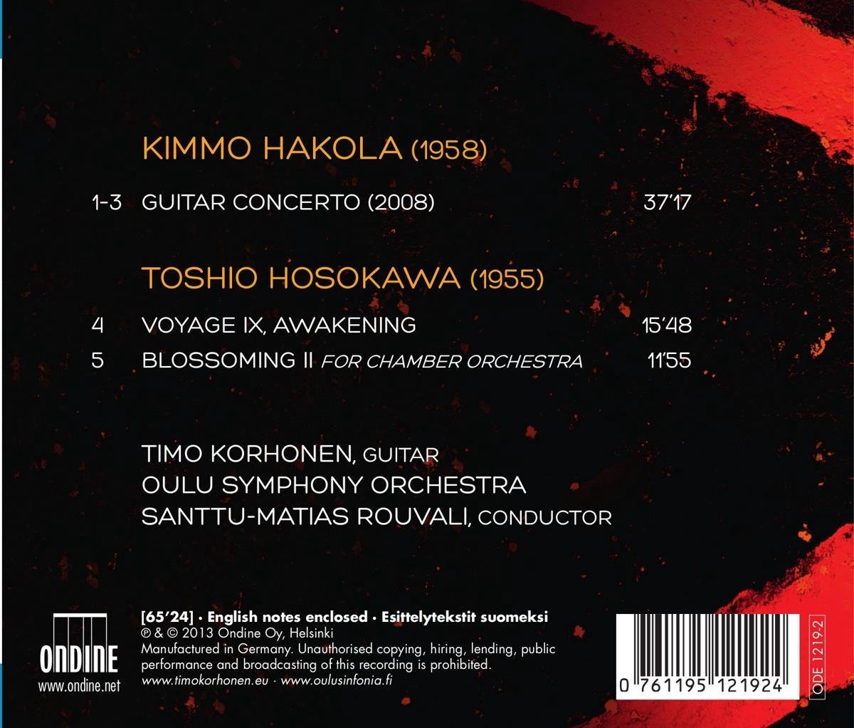 Timo Korhonen, Oulu Symphony Orchestra, Santtu-Matias Rouvali - Hakola ...