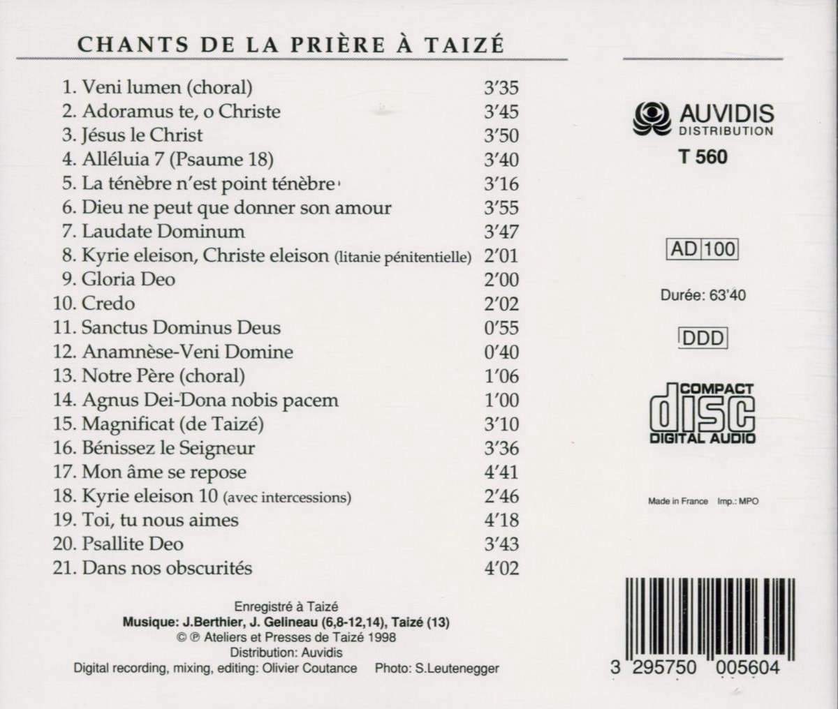 Taize - Taize: Chants De La Priere (CD), Taize | Muziek | bol.com