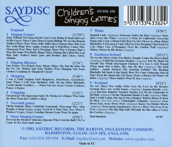 Various Artists - Children's Singing Games (CD), various artists ...