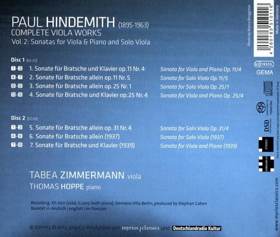 Hindemith: Complete Viola Works, P. Hindemith | Muziek | bol.com