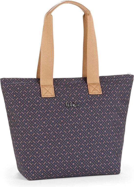 Kipling Niamh - Schoudertas - Woven Blue Geo | bol.com