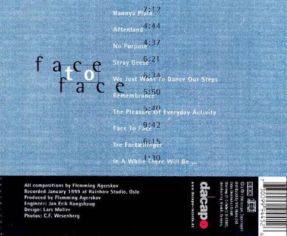 Face To Face, Flemming Agerskov | CD (album) | Muziek | bol.com