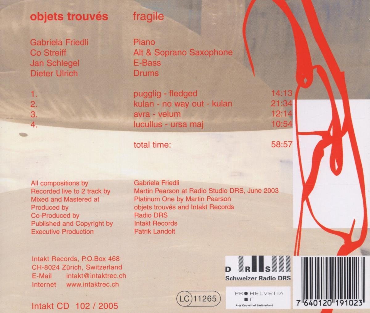 Gabriela Friedli, Co Streiff, Jan Schlegel, Dieter Ulrich - Objets ...