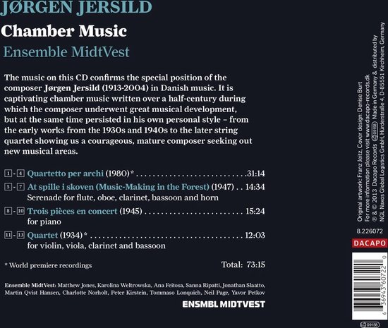 Jersild: Chamber Music, J. Jersild | CD (album) | Muziek | bol.com