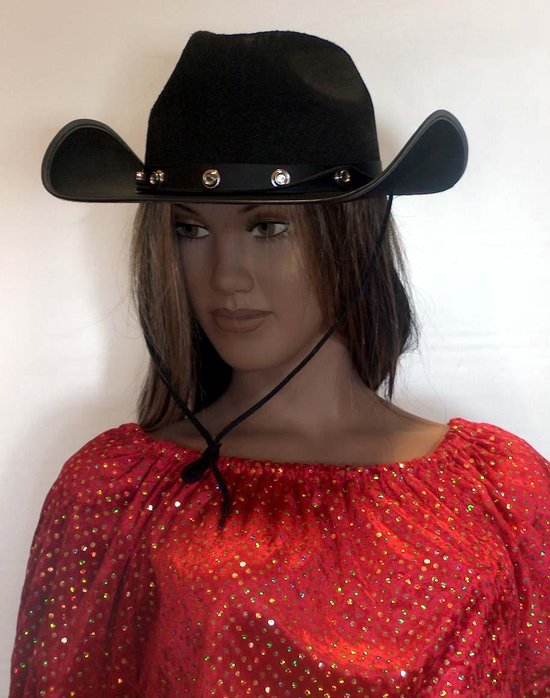 Toppers cowboyhoed vilt met noppen band | bol