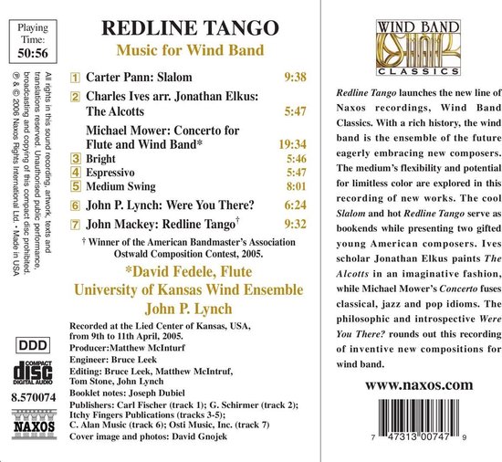 Redline Tango, University Of Kansas Wind Ensemble | CD (album) | Muziek | bol.com