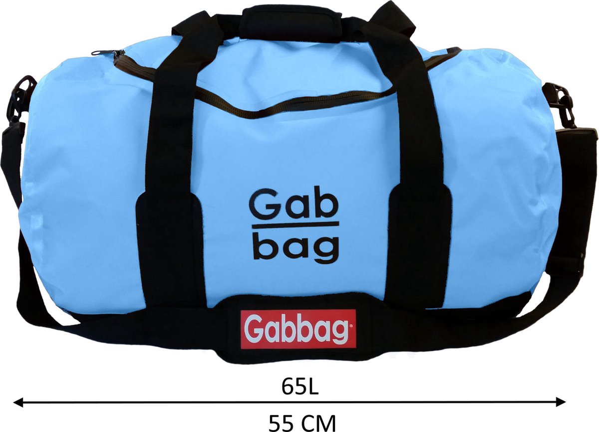 Duffel Gabbag - Reistas - 65 Liter - Licht Blauw - Waterafstotend | bol.com