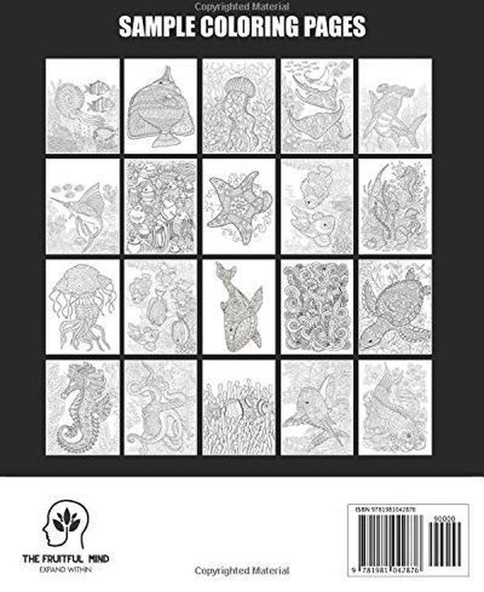 Ocean Wonders Coloring Book for Adults - coloring book cafe - kleurboek ...